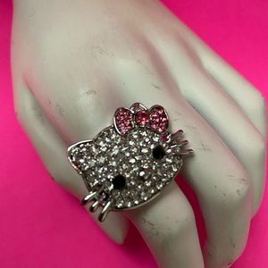 Hello Kitty | Jewelry | Rhinestone Hello Kitty Ring | Poshmark